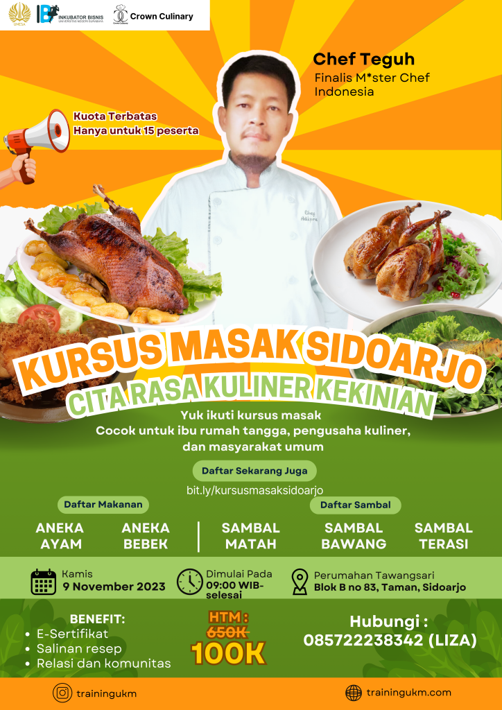 Kursus Masak Sehari di Sidoarjo – Training UKM UMKM Kewirausahaan dan ...